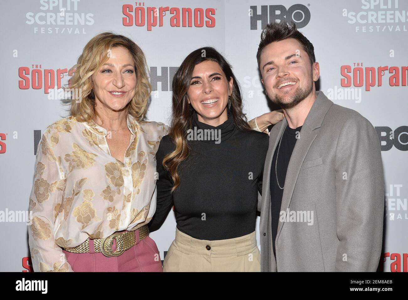 (L-R) Actors Edie Falco, Jamie-Lynn Sigler and Robert Iler attend The ...
