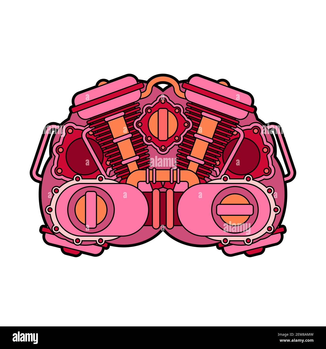 Mechanized brain. Engine in brain. Cerebral motor Stock Vector Image ...