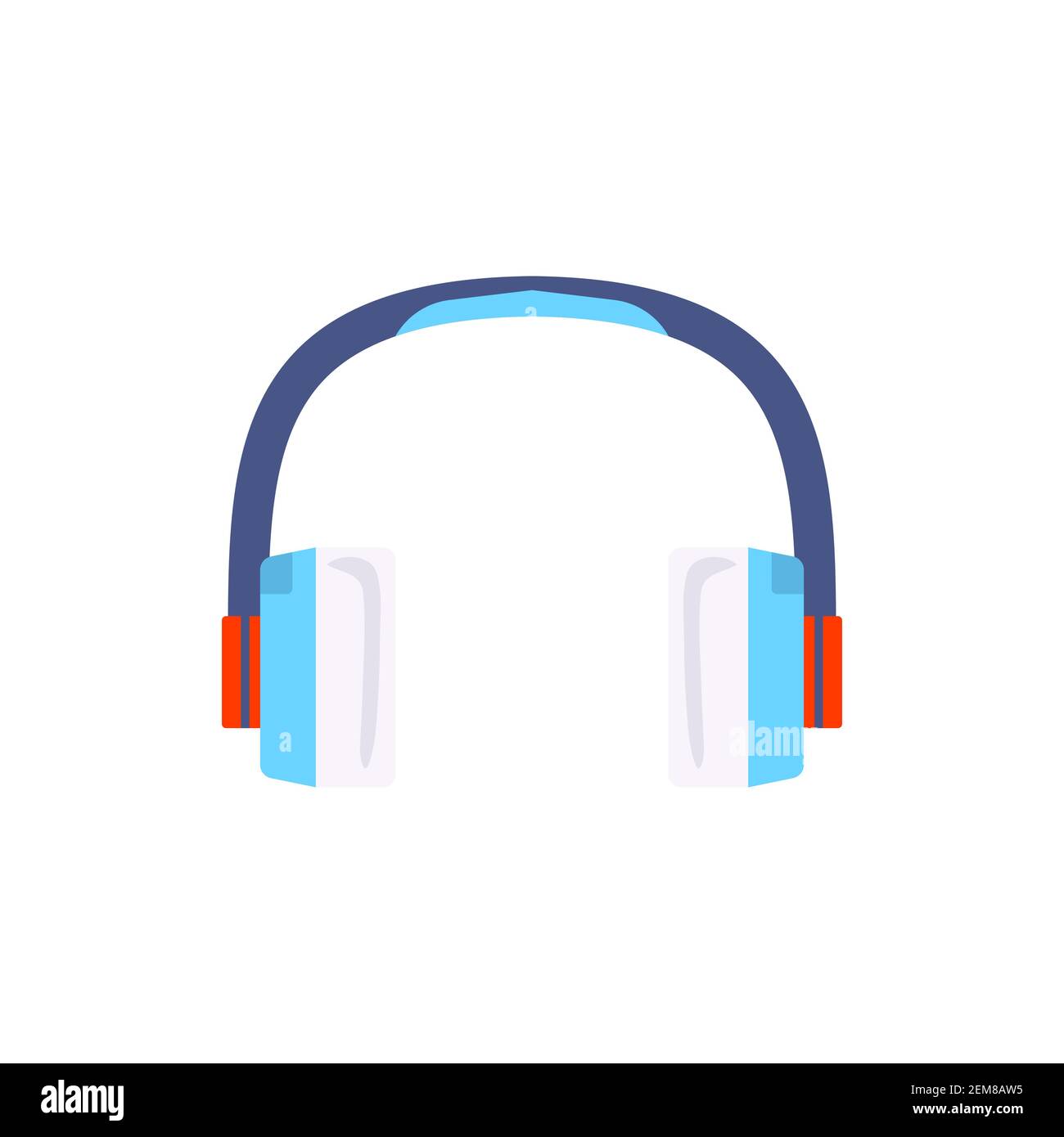Microphone with headphone headset, vector icon for podcast, media ...