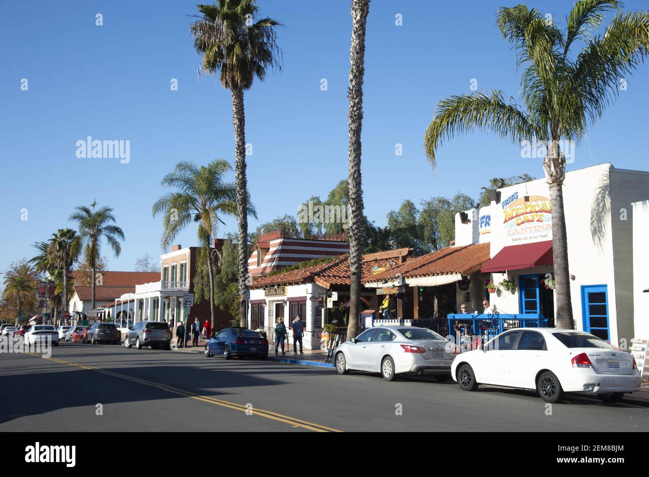 Restuarants and shops, Historic Old Town, San Diego, CA, (Photo by ...