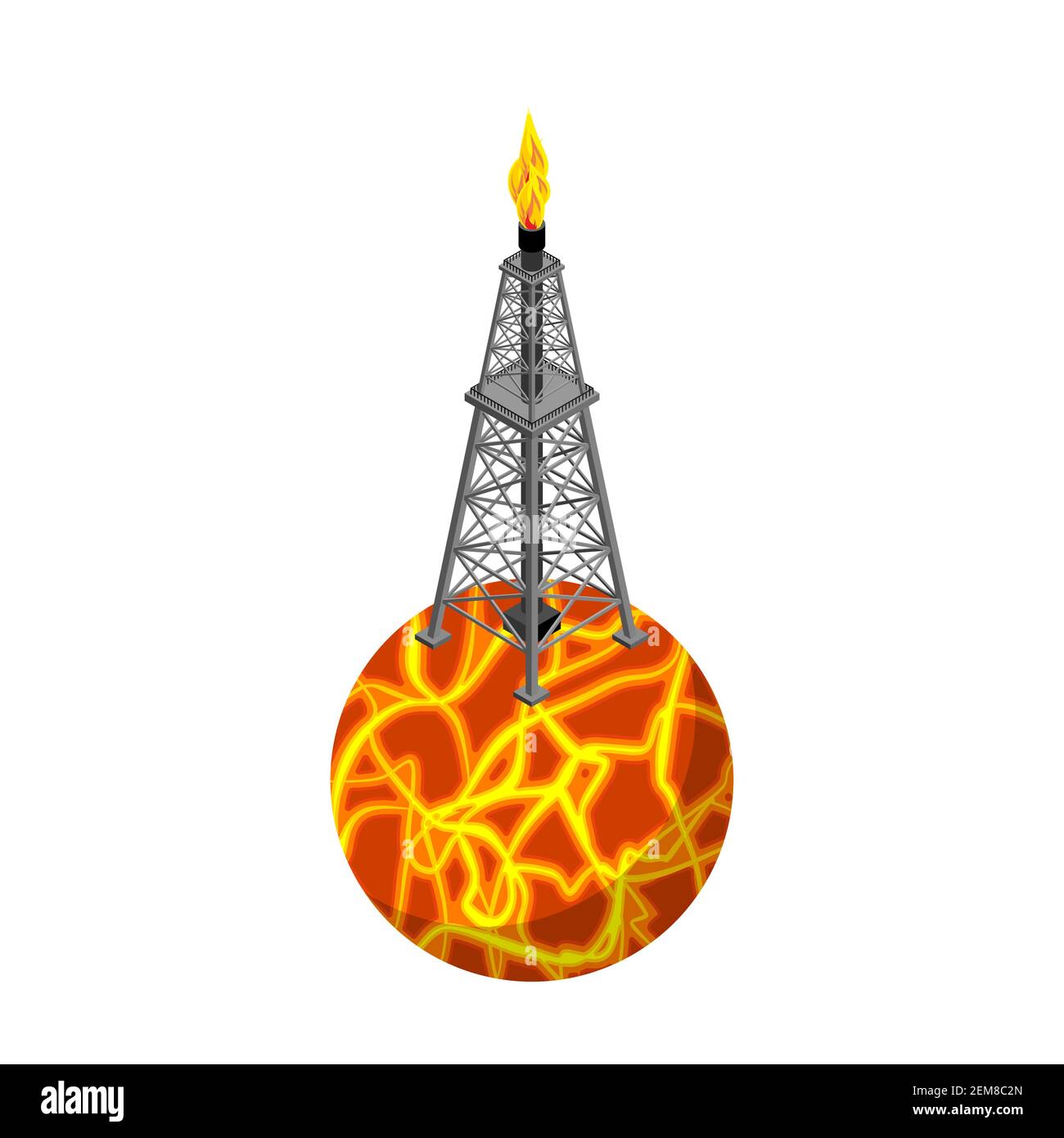 Gas tower on Mars. Minerals from another planet Stock Vector Image ...