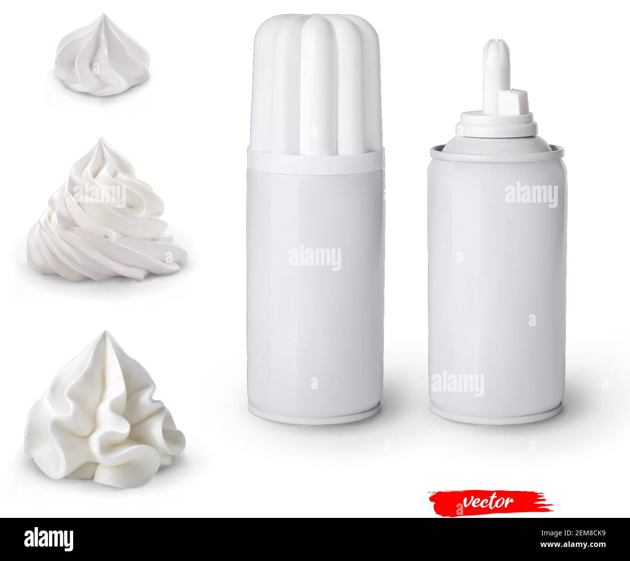 Whipped cream can spray Stock Vector Images - Alamy