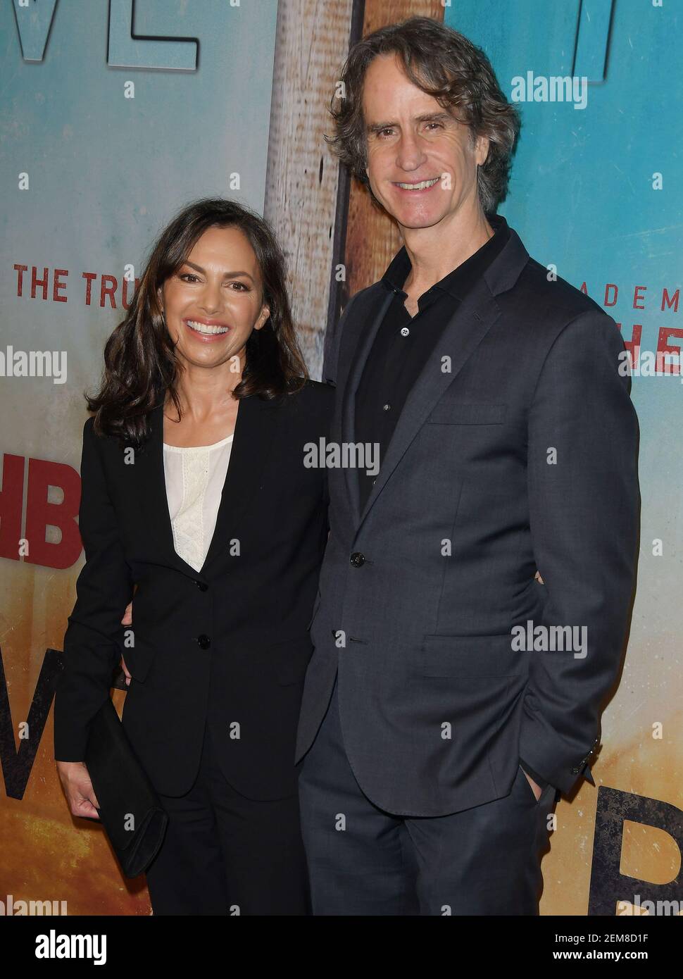 (L-R) Susanna Hoffs and Jay Roach arrives at the HBO's "True Detective ...