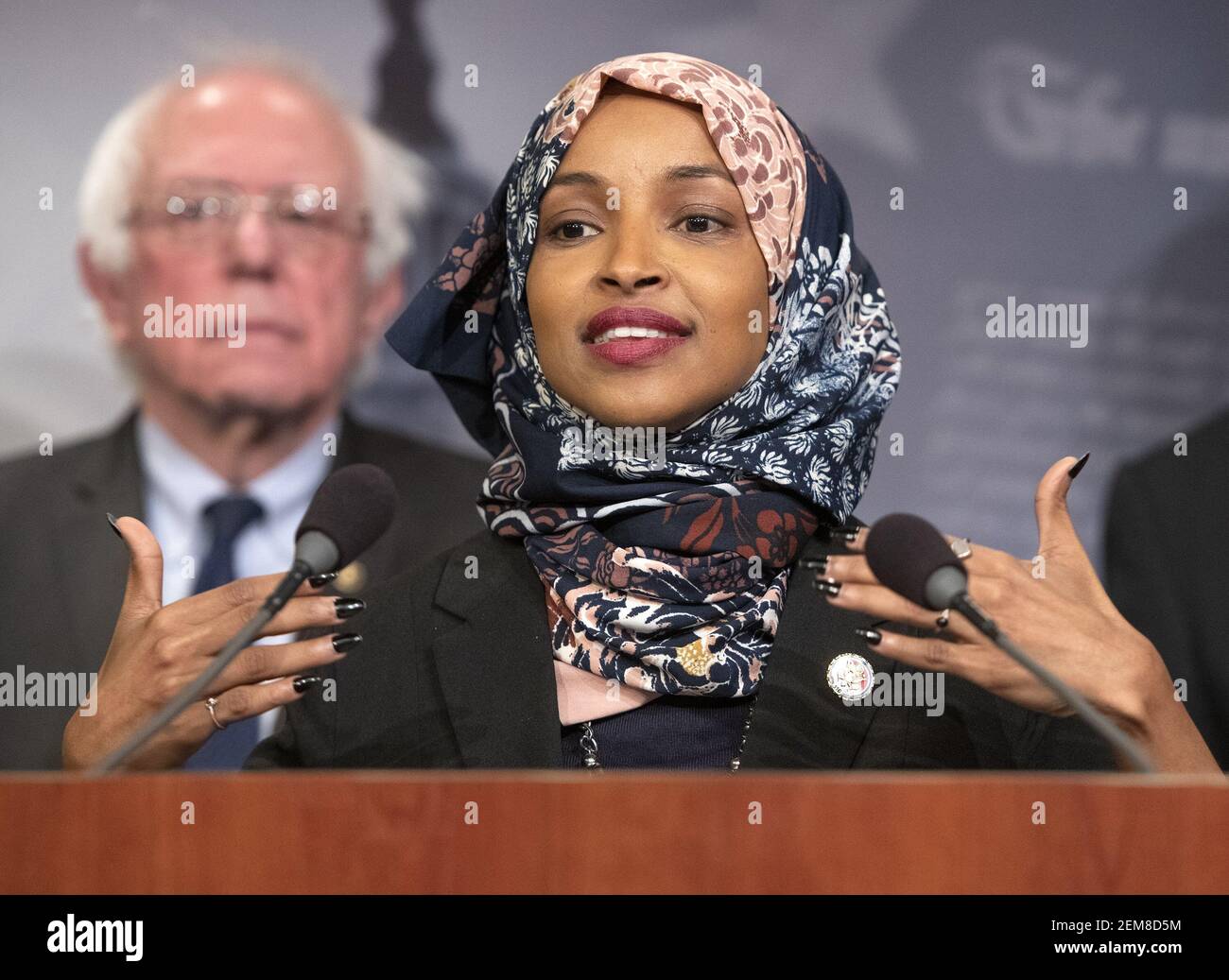United States Representative Ilhan Omar (Democrat of Minnesota) makes ...