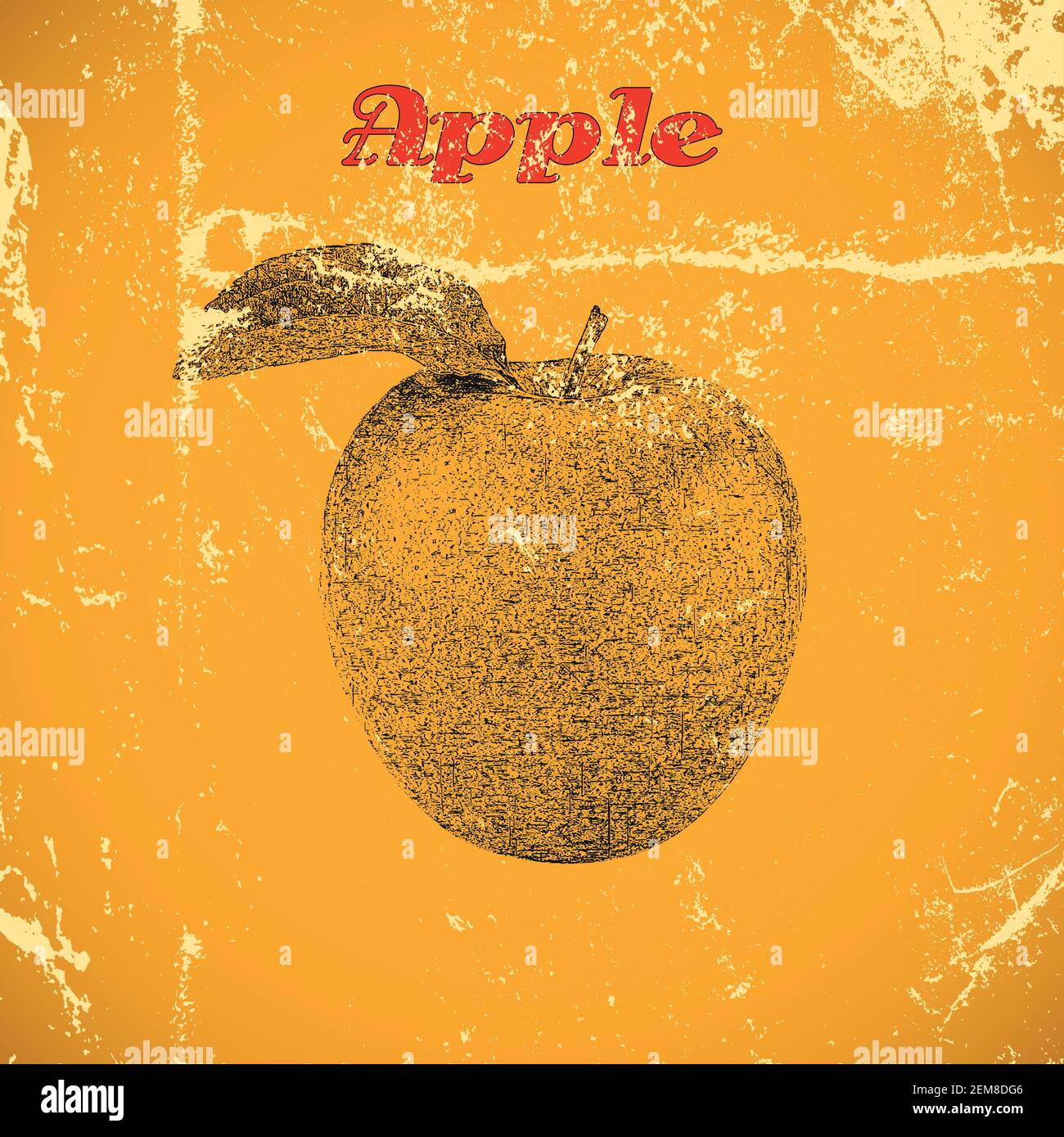 Vintage illustration apple hi-res stock photography and images - Alamy