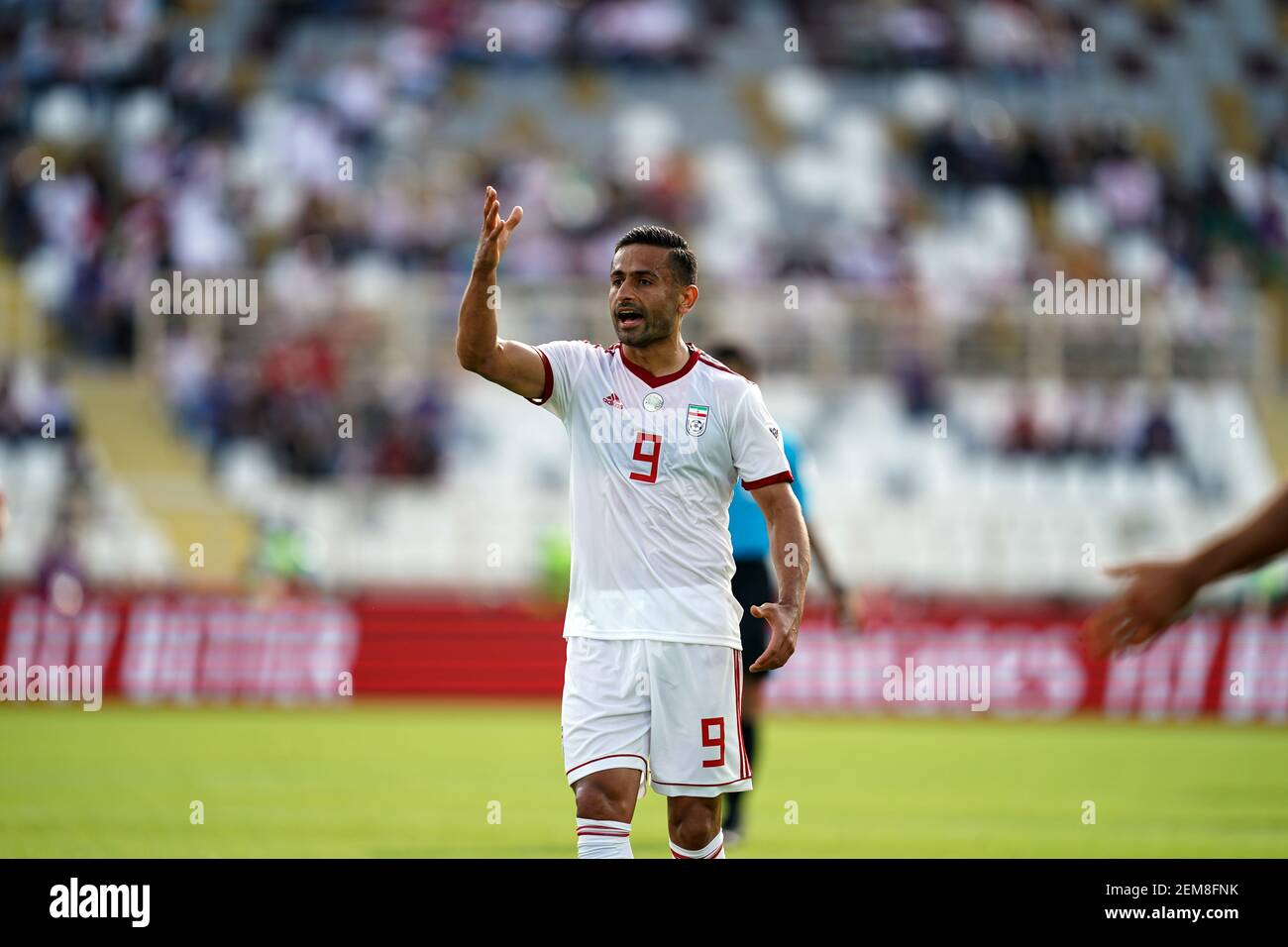 January 12, 2019 : Omid Ebrahimi of Iran during Vietnam v Iran at the Al-Nahyan Stadium in Abu ...
