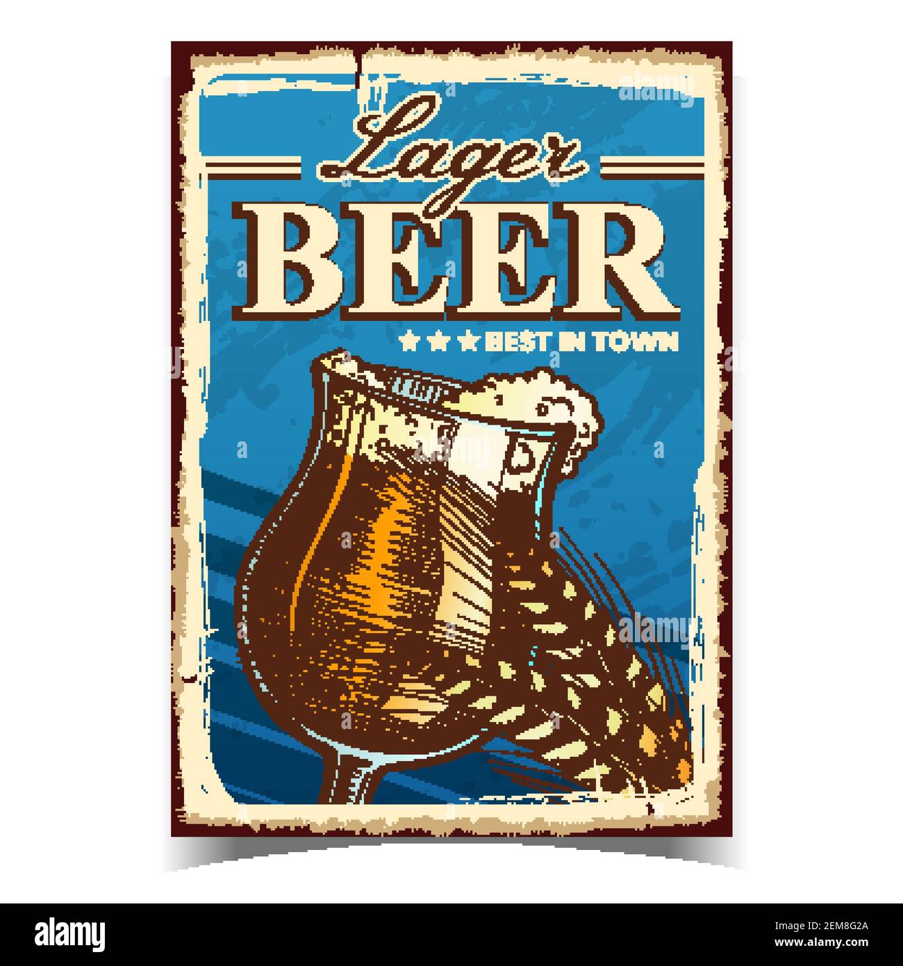 Lager Beer Creative Advertising Banner Vector Stock Vector Image & Art ...