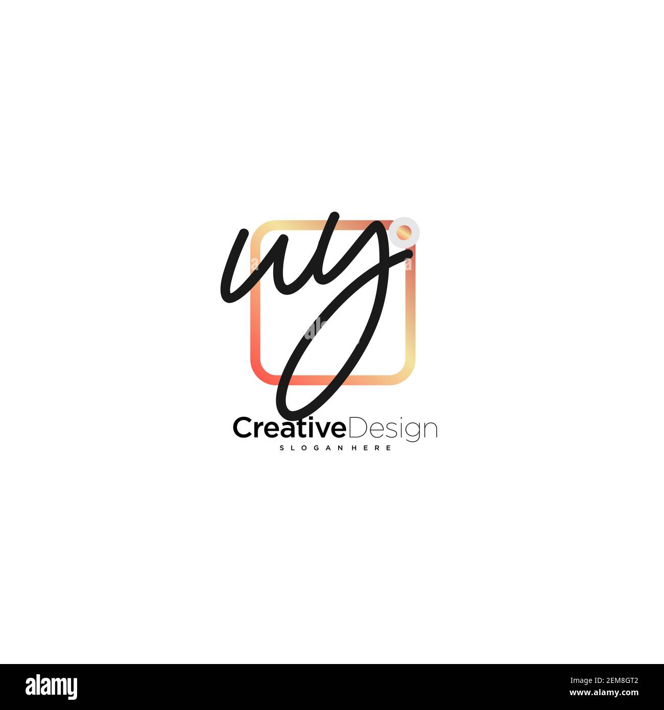 Initial Letter handwriting logo hand drawn colorful box vector, logo ...