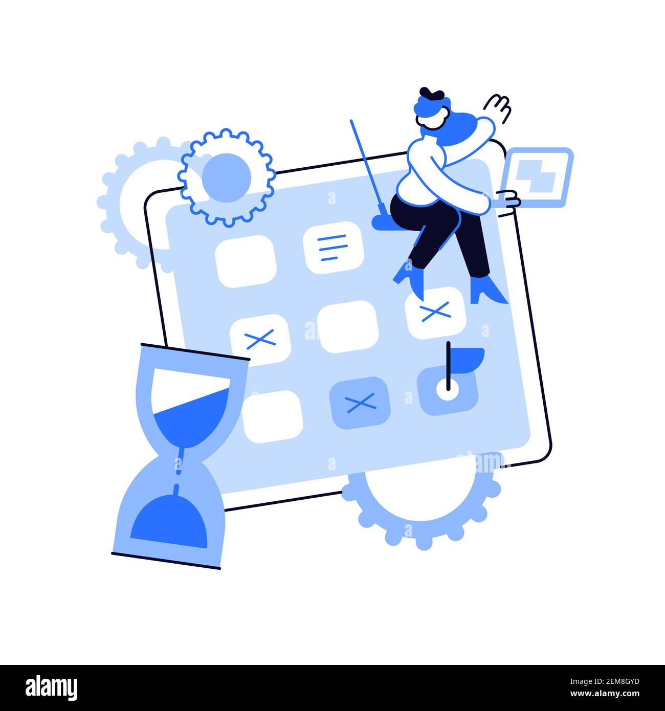 Deadline abstract concept vector illustration. Project management Stock ...