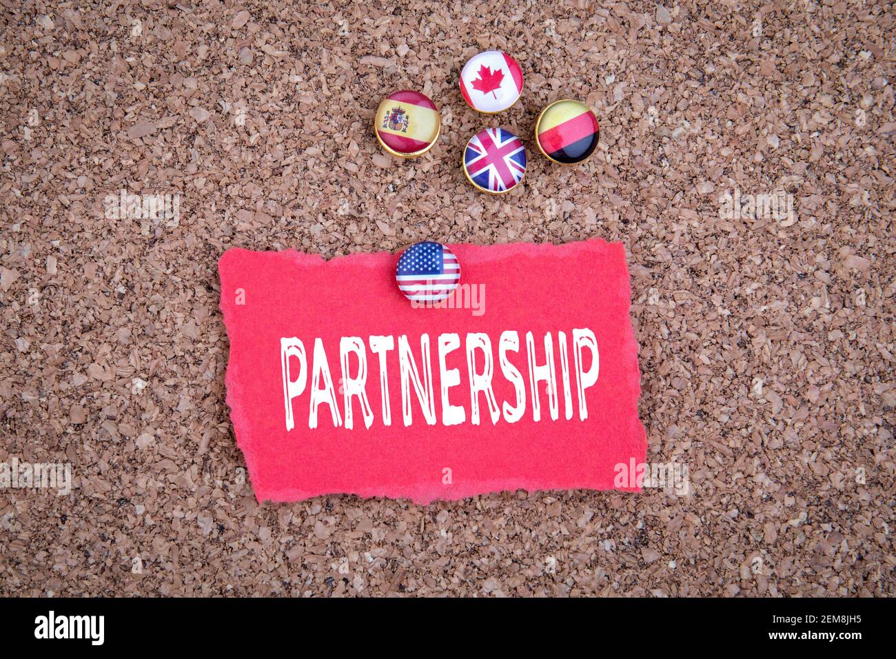 Partnership. Economic cooperation, imports and exports concept. Note on ...