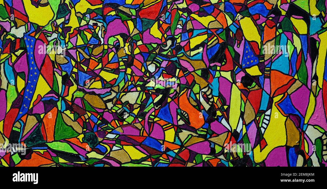 Art ,Painting ,Abstract ,Triangle ,Curve ,Square Stock Photo - Alamy