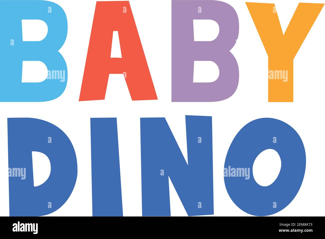 baby dino lettering with differents colors Stock Vector Image & Art - Alamy