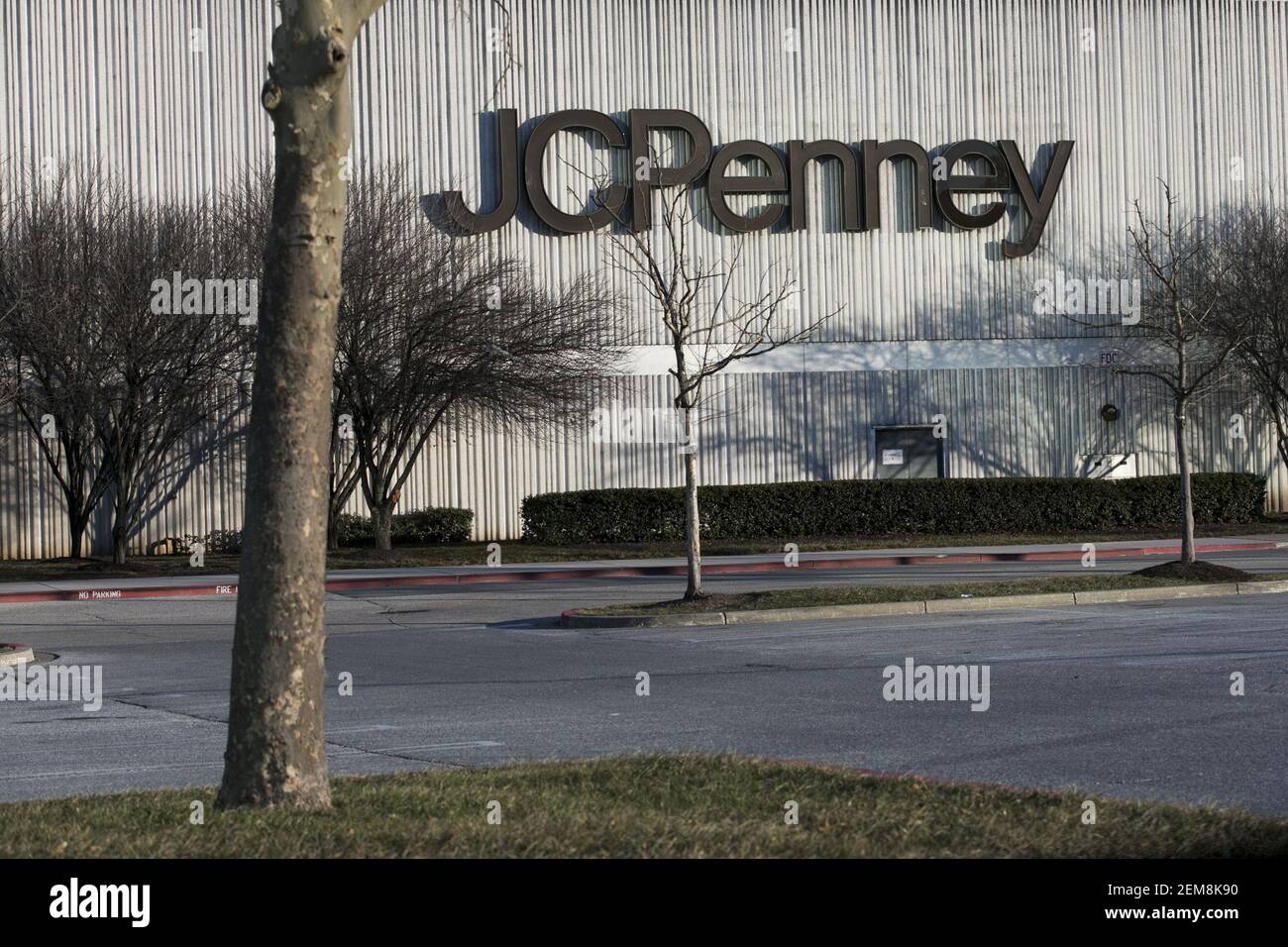 A logo sign outside of a JCPenney retail store in Columbia, Maryland on ...
