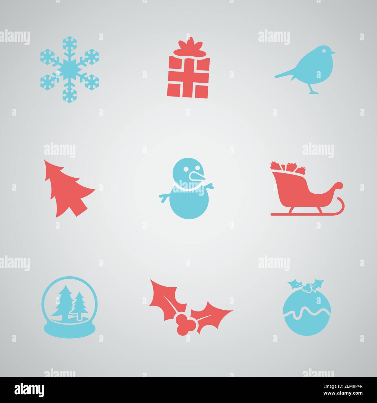 Christmas Symbols 9 Icons Set Stock Vector Image & Art - Alamy