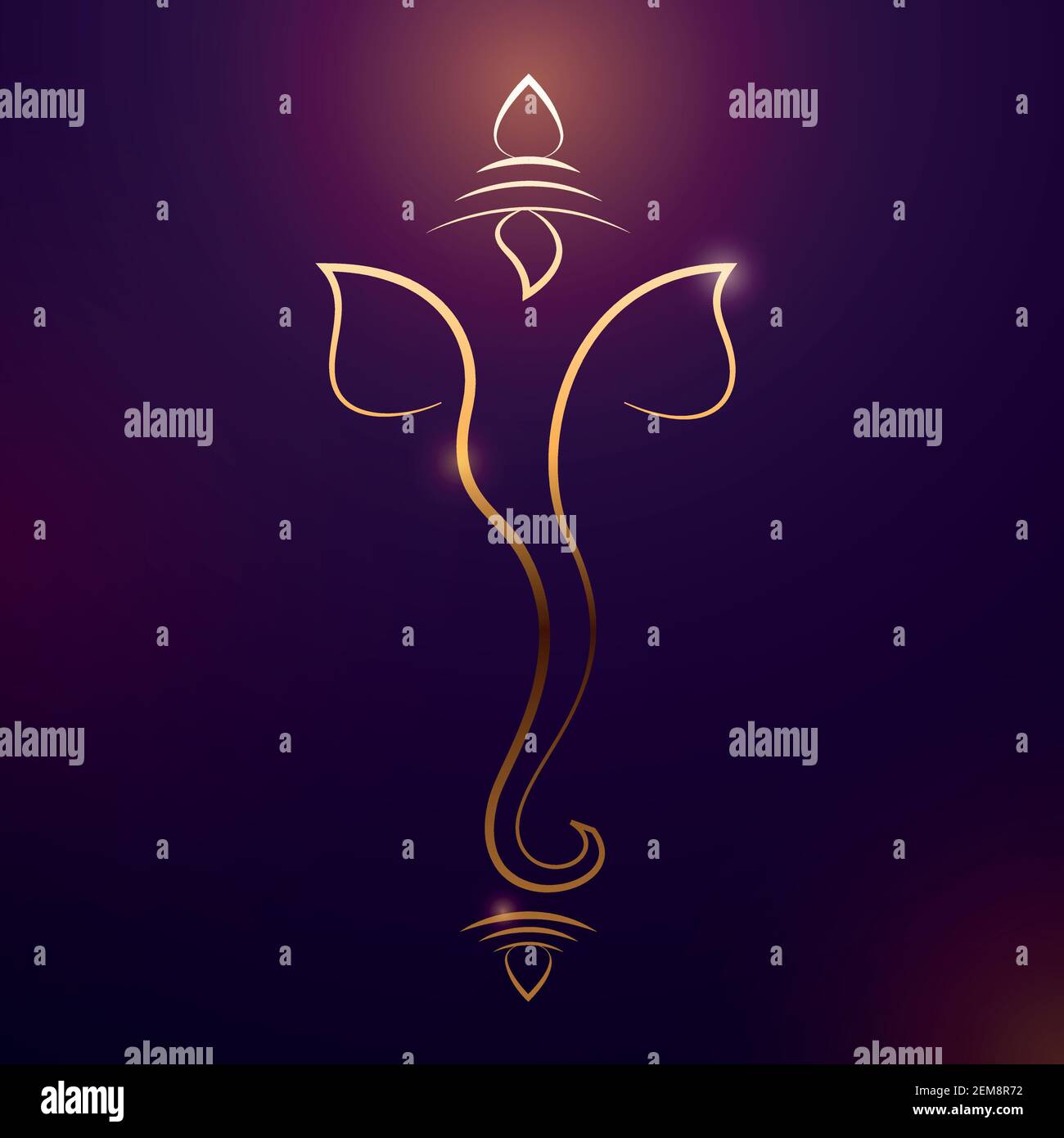 Gradient shiny symbol of Indian elephant on dark blue background Stock ...