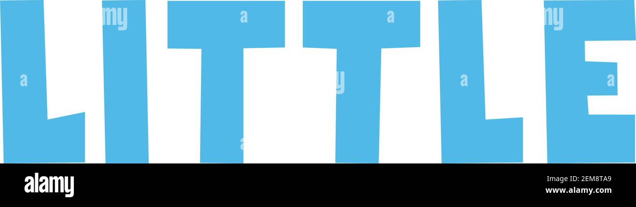 little lettering with blue color Stock Vector Image & Art - Alamy