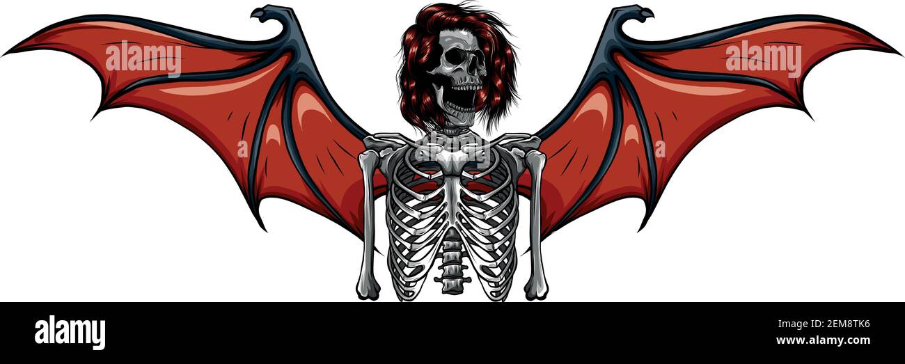 Bat skeleton illustration hi-res stock photography and images - Alamy