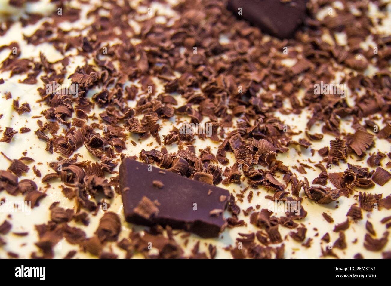 Tiramisu, the excellent Italian dessert homemade by the mother with ...