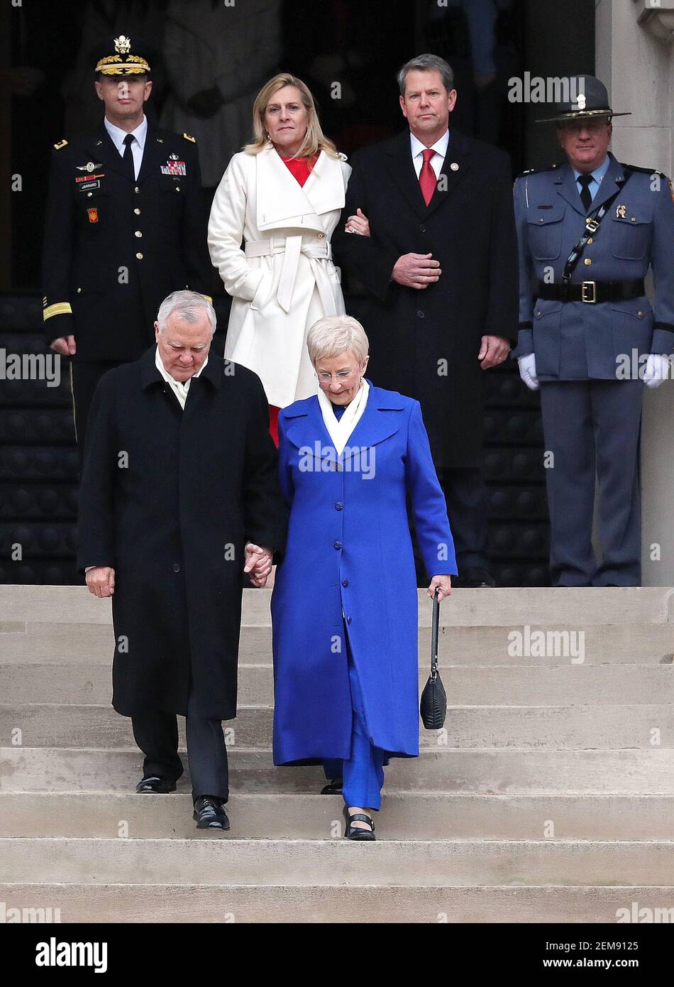 Governor Brian Kemp and First Lady Marty Kemp look on as Governor ...