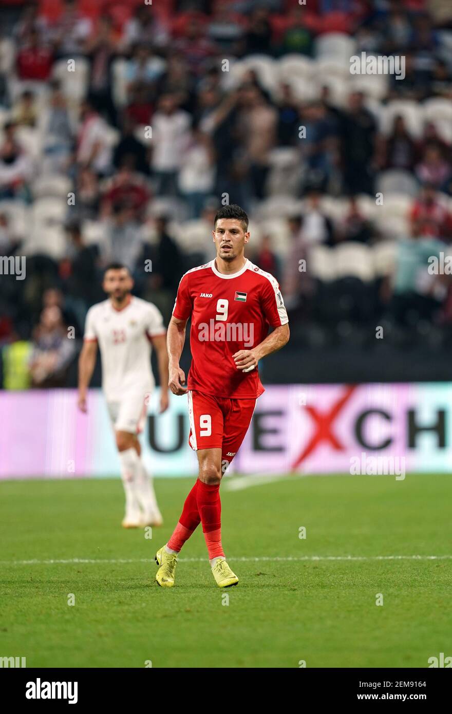 January 15, 2019 : Tamer Seyam of Palestine during Palestine v Jordan ...