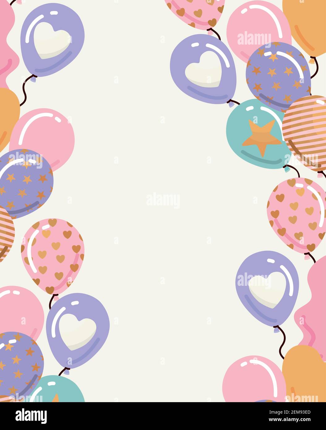 balloons frame with different colors Stock Vector Image & Art - Alamy