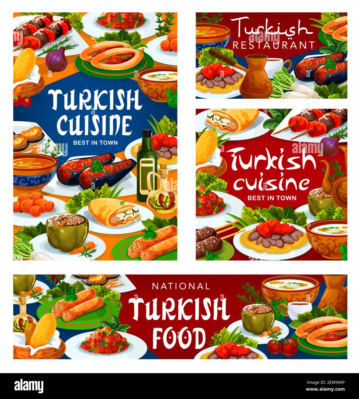 Traditional turkish seafood Stock Vector Images - Alamy