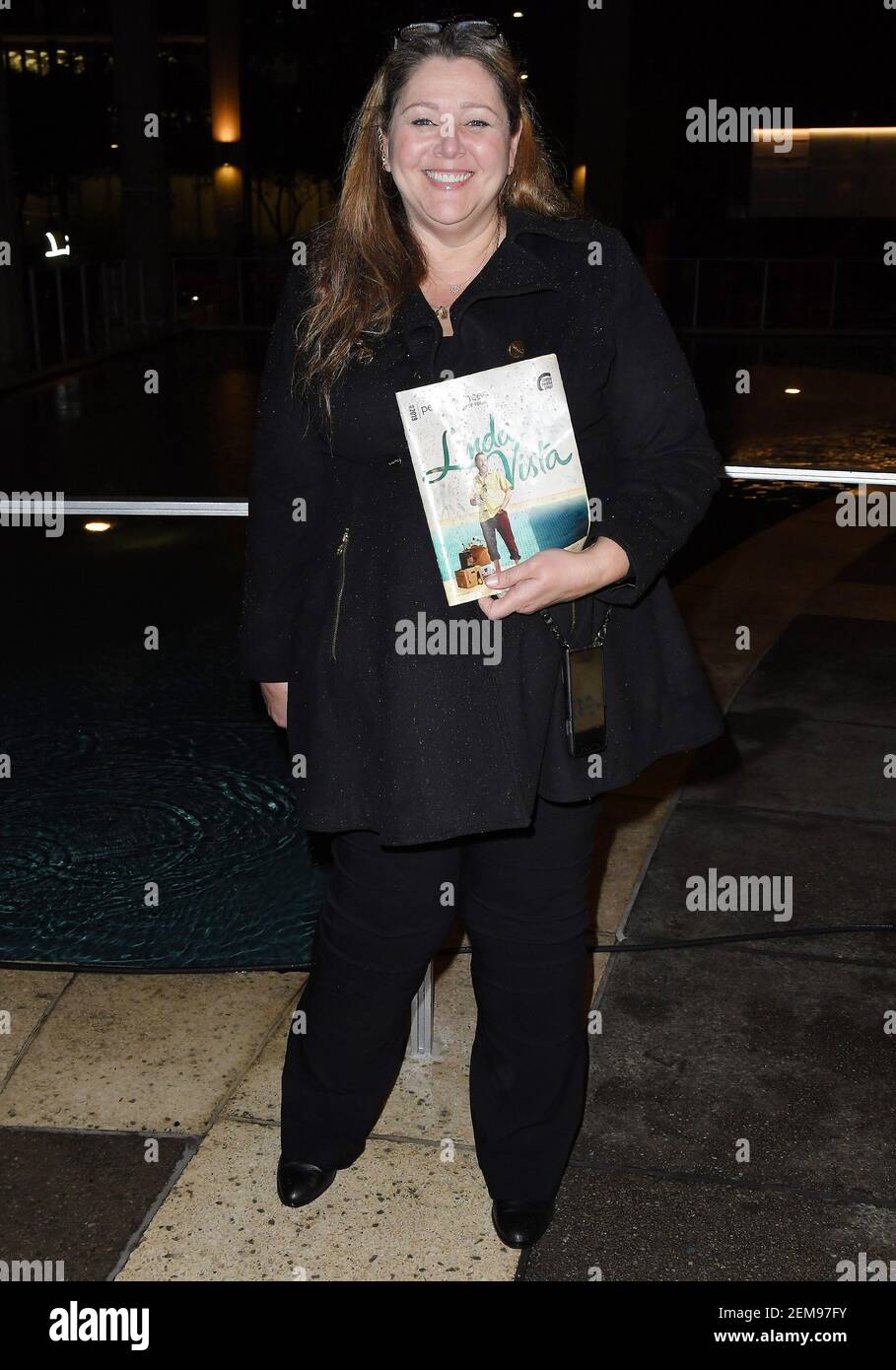 Camryn Manheim arrives at the "Linda Vista" Opening Night held at the ...