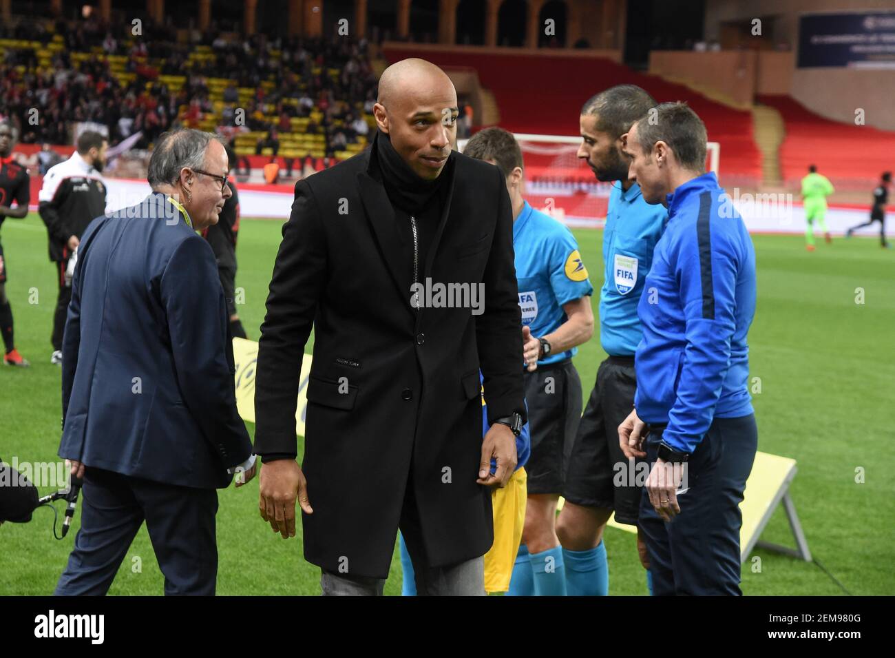 Thierry Henry (AS Monaco coach) - AS Monaco vs OGC Nice at Louis-II ...