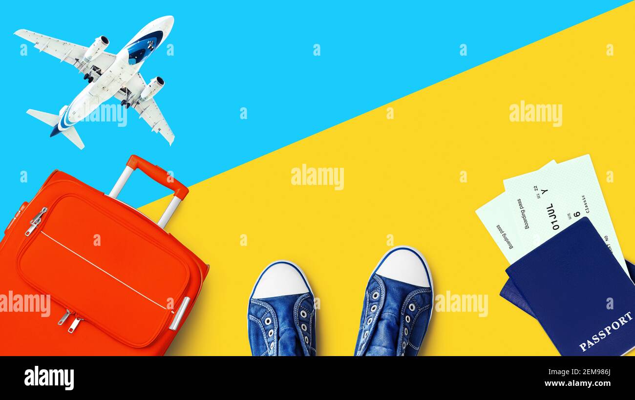 Travel banner, summer holidays, vacation concept, tourism: white ...