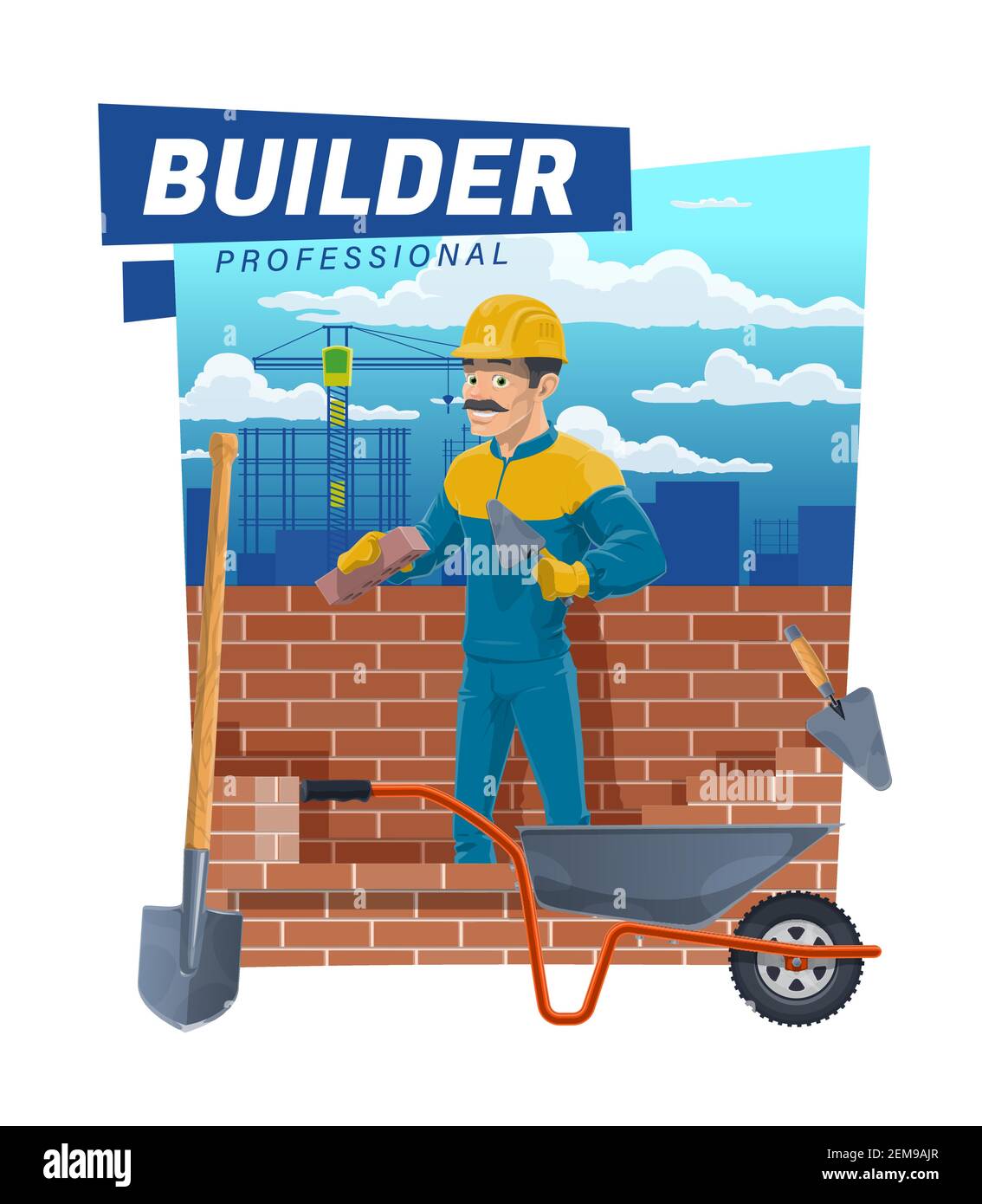 Laying concrete bricks Stock Vector Images - Alamy