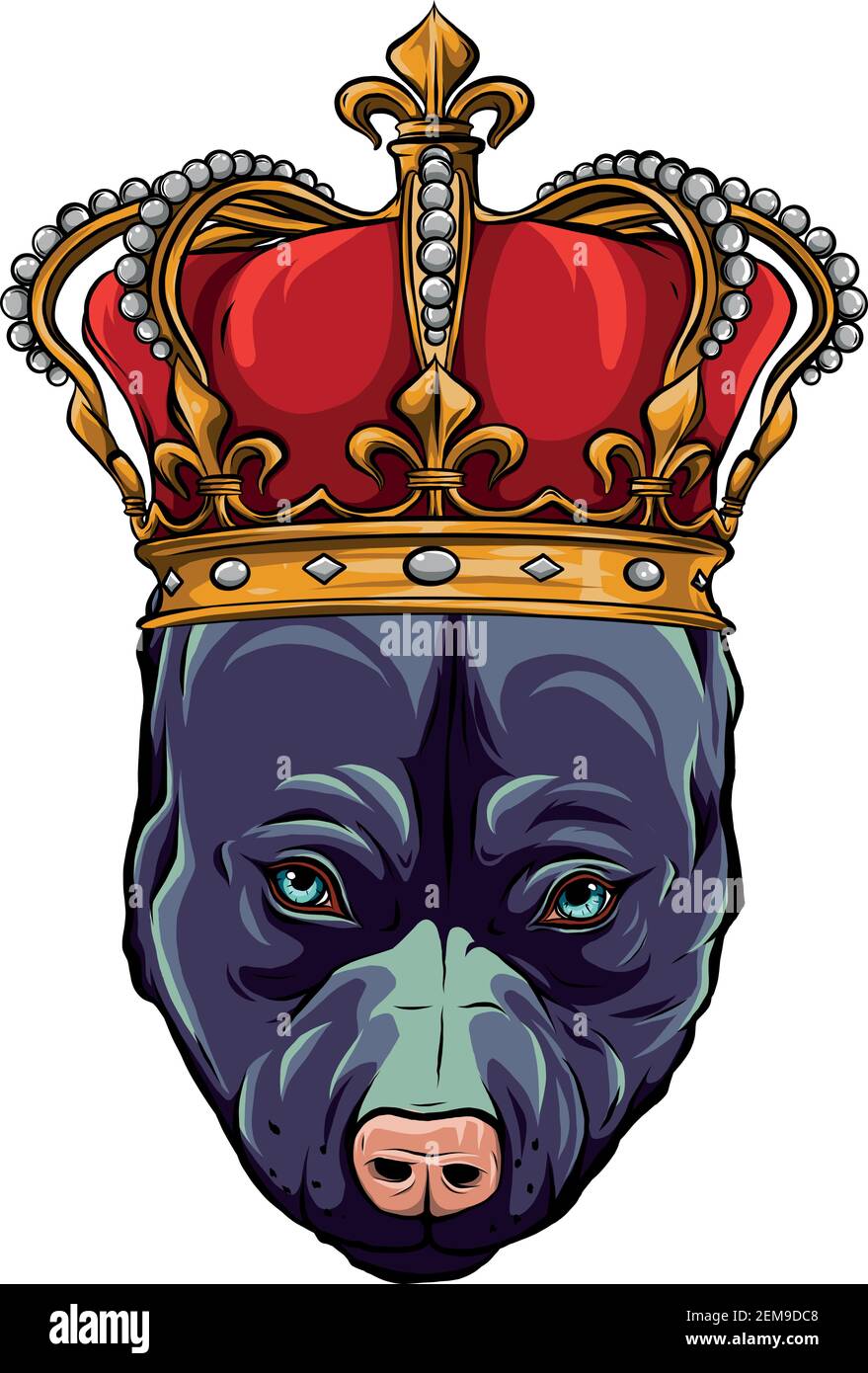 King Dog vector illustration on white background Stock Vector Image ...