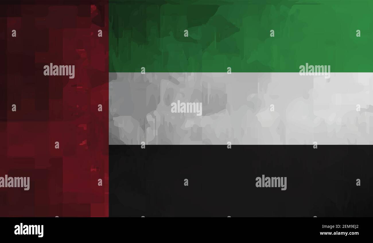 Flag of the United Arab Emirates Arabic Color Vector Eps Download Stock ...