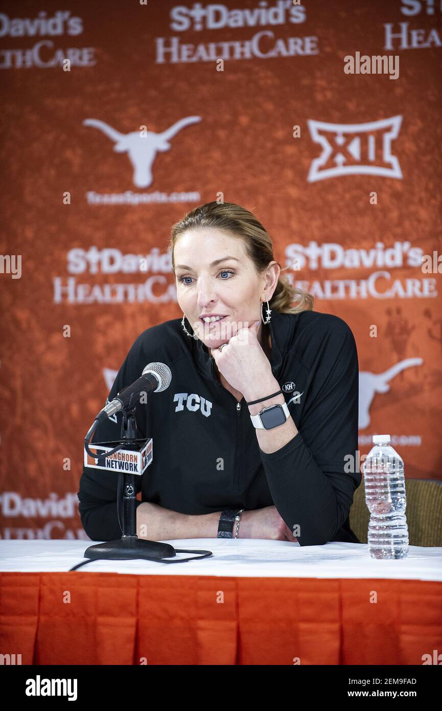 January 19, 2019: Texas Christian University Head Coach Raegan Pebley ...