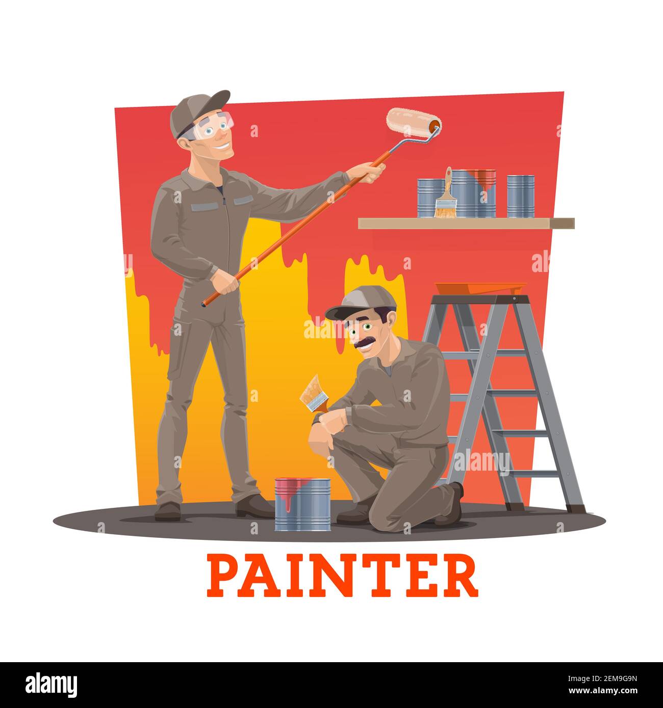 Painters cap Stock Vector Images - Alamy