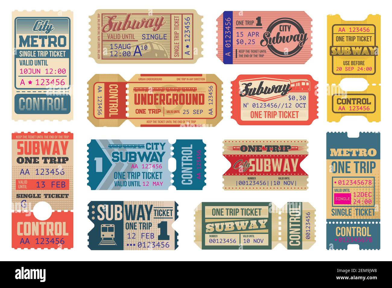 Railway train retro tickets Cut Out Stock Images & Pictures - Alamy