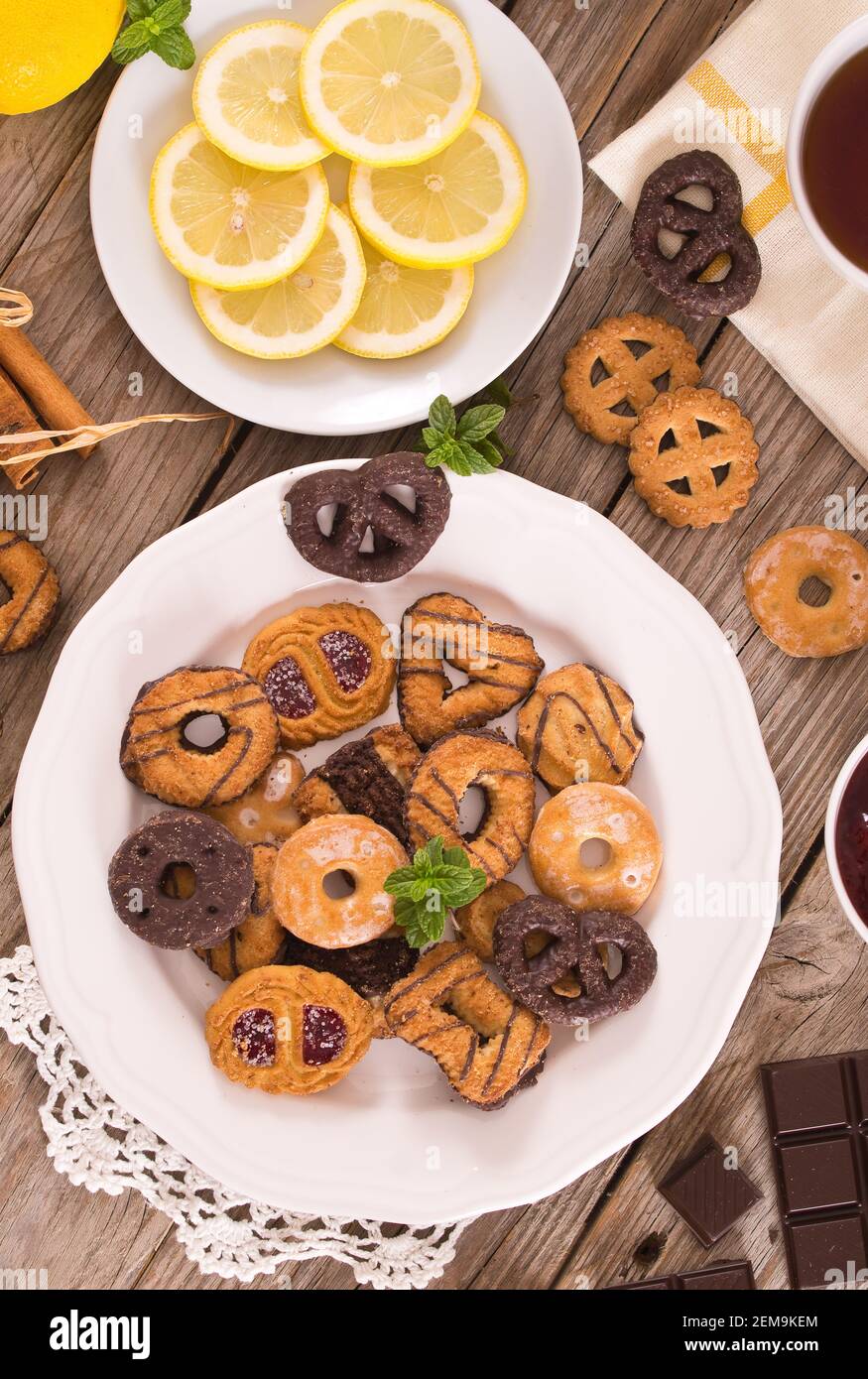Shortcrust pastry biscuits Stock Photo - Alamy