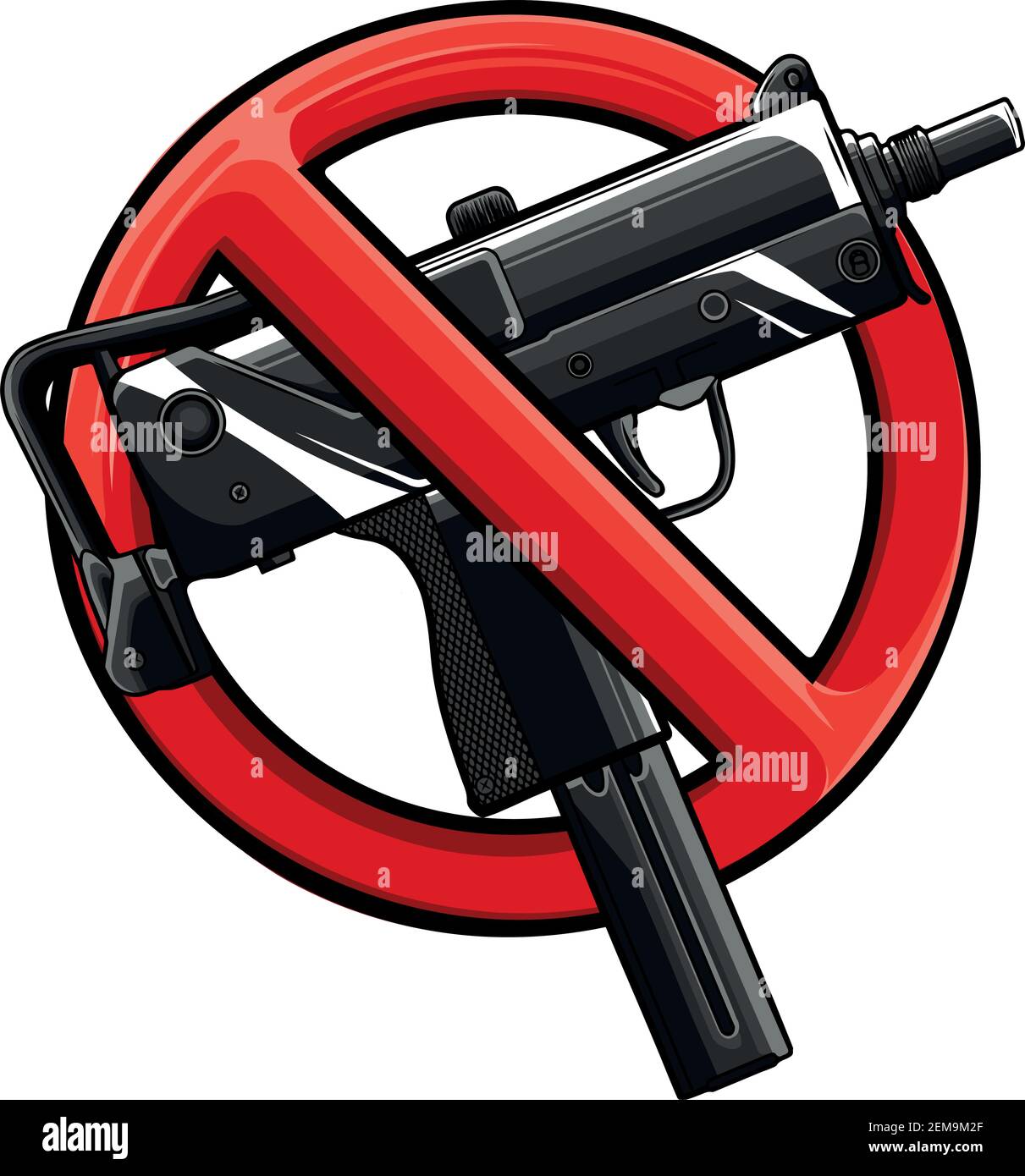 vector illustration no guns or firearms allowed Stock Vector Image ...