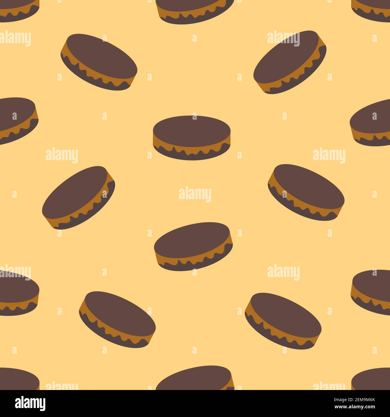 Classic french biscuits on fade yellow background Stock Vector Image ...