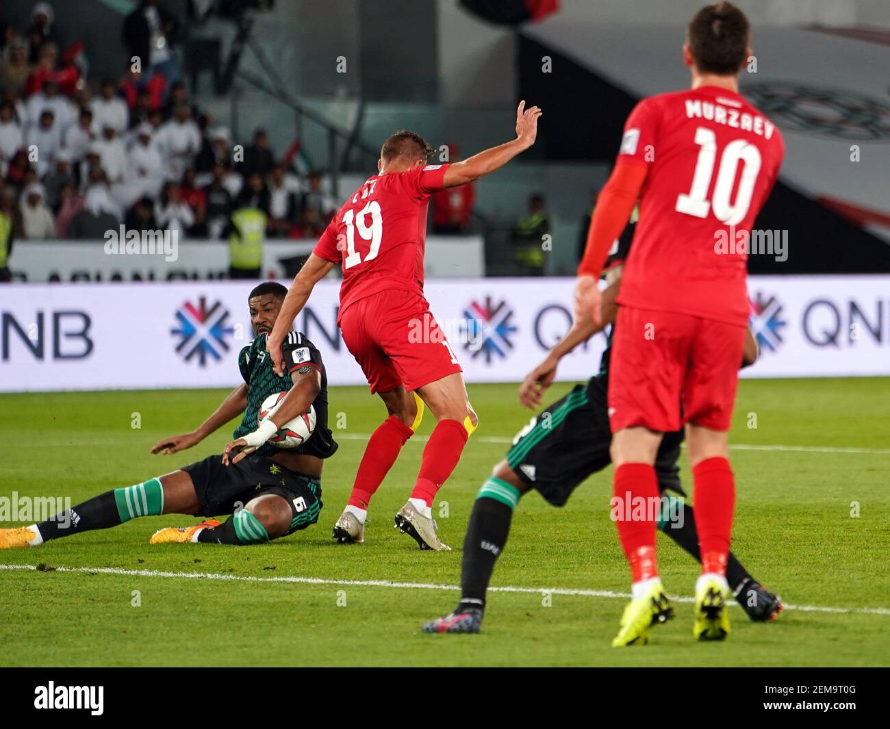 January 21, 2019 : Fares Juma of United Arab Emirates using hands but ...