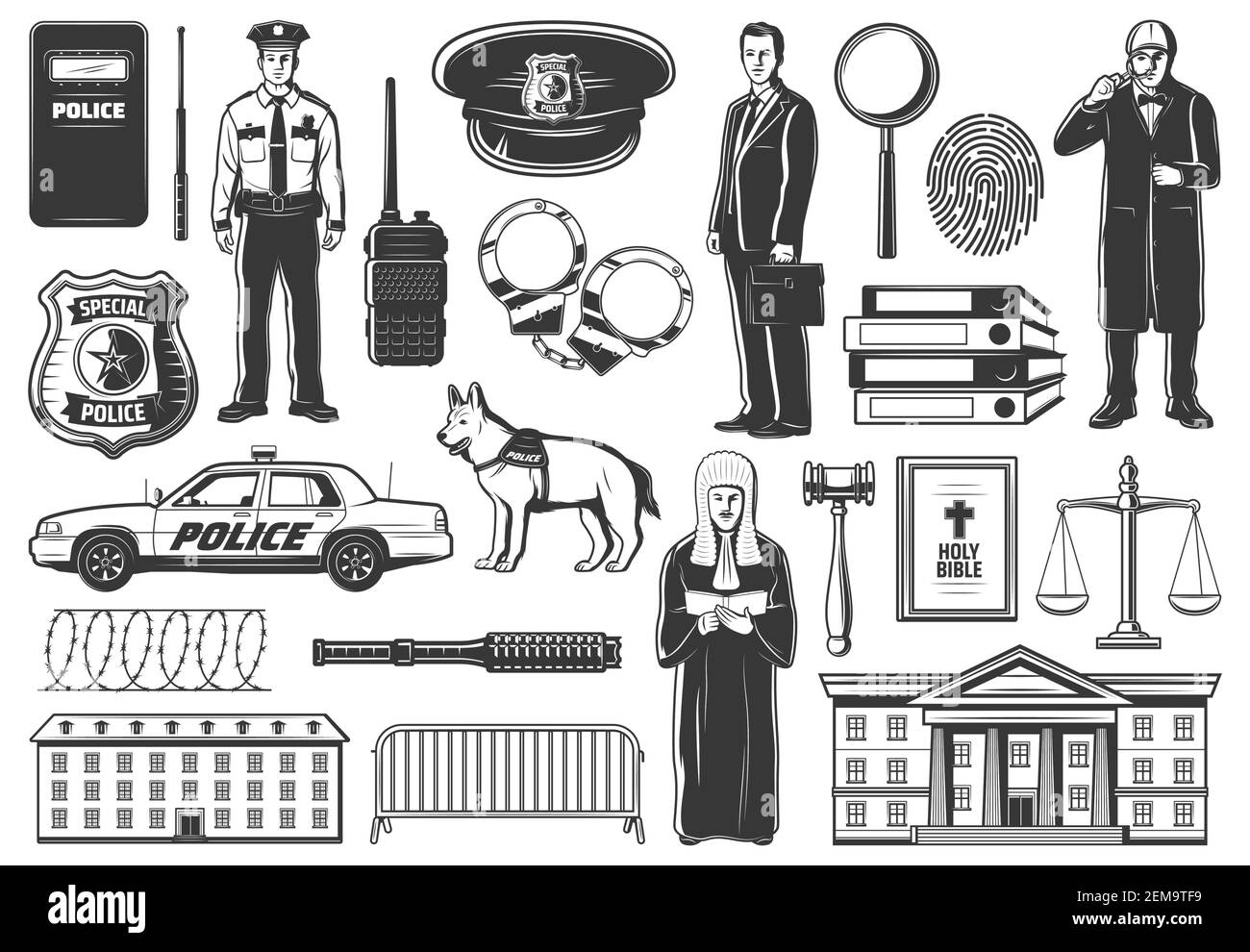 Sheriff court courtroom Stock Vector Images - Alamy