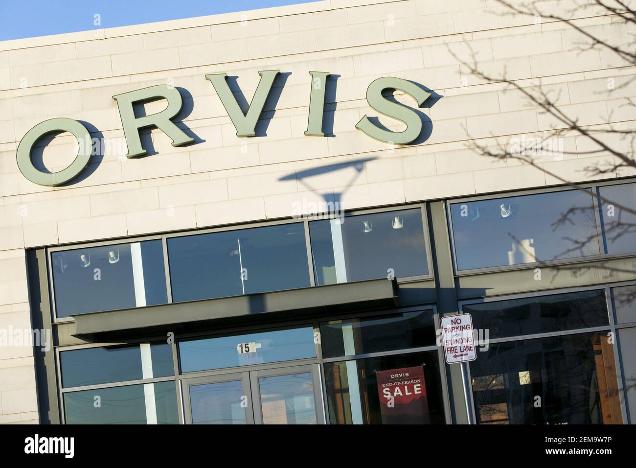 A logo sign outside of a Orvis retail store location in Woodbridge ...