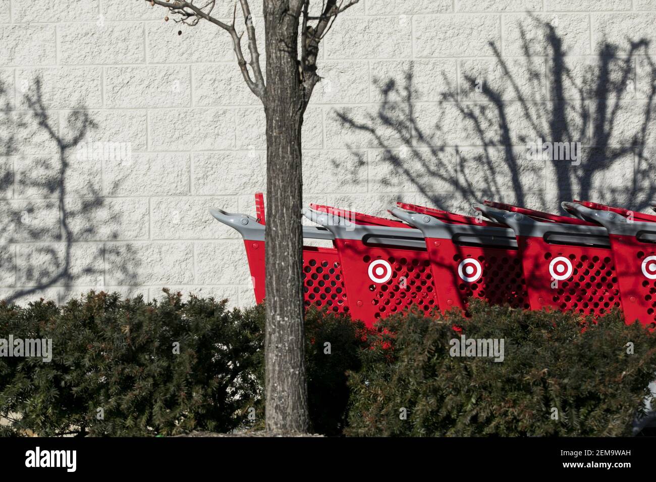 A logo sign outside of a Target retail store location in Woodbridge ...