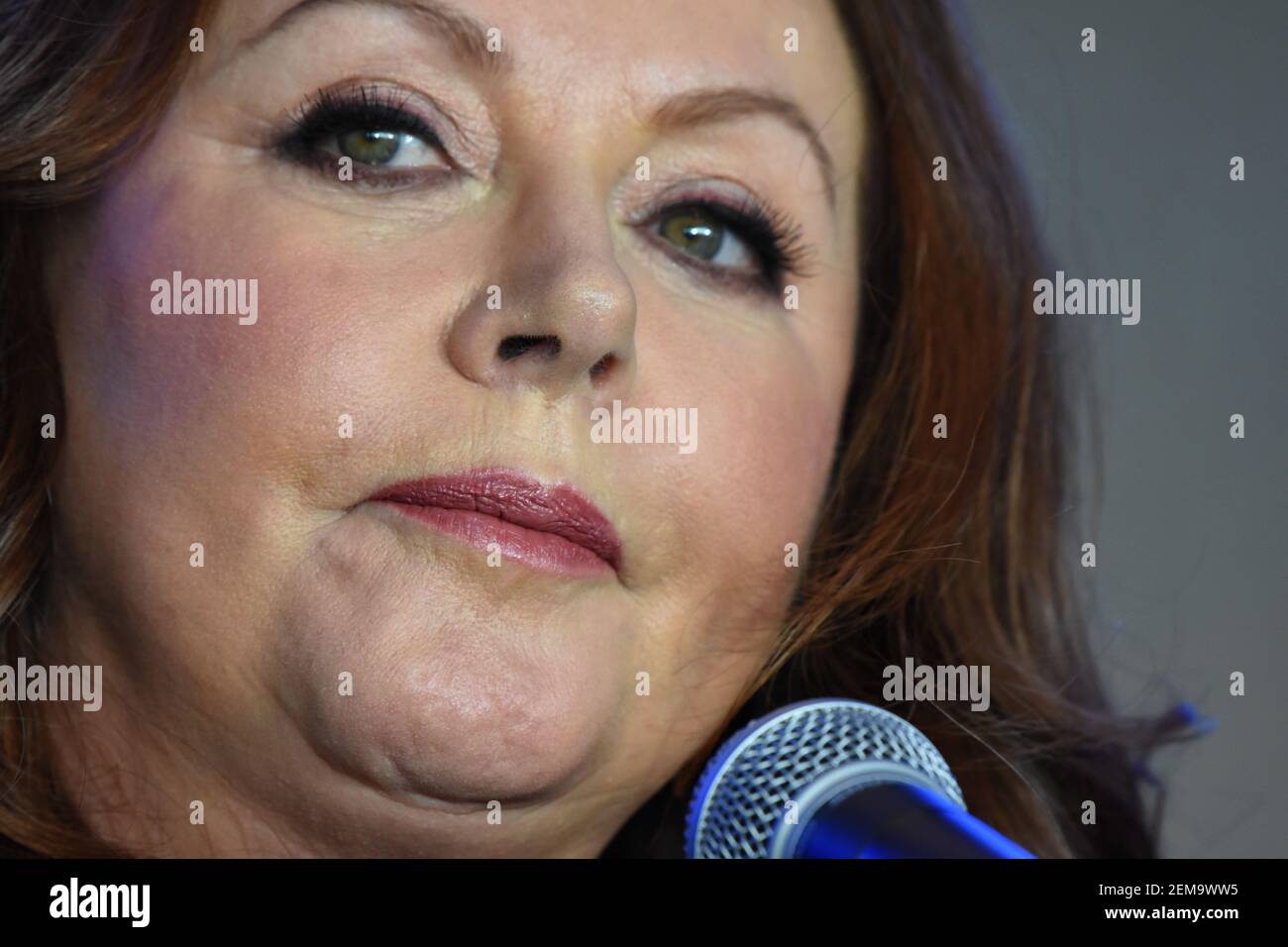 English soprano singer Sarah Brightman attends at press conference to ...