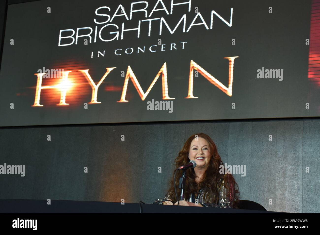English soprano singer Sarah Brightman attends at press conference to ...