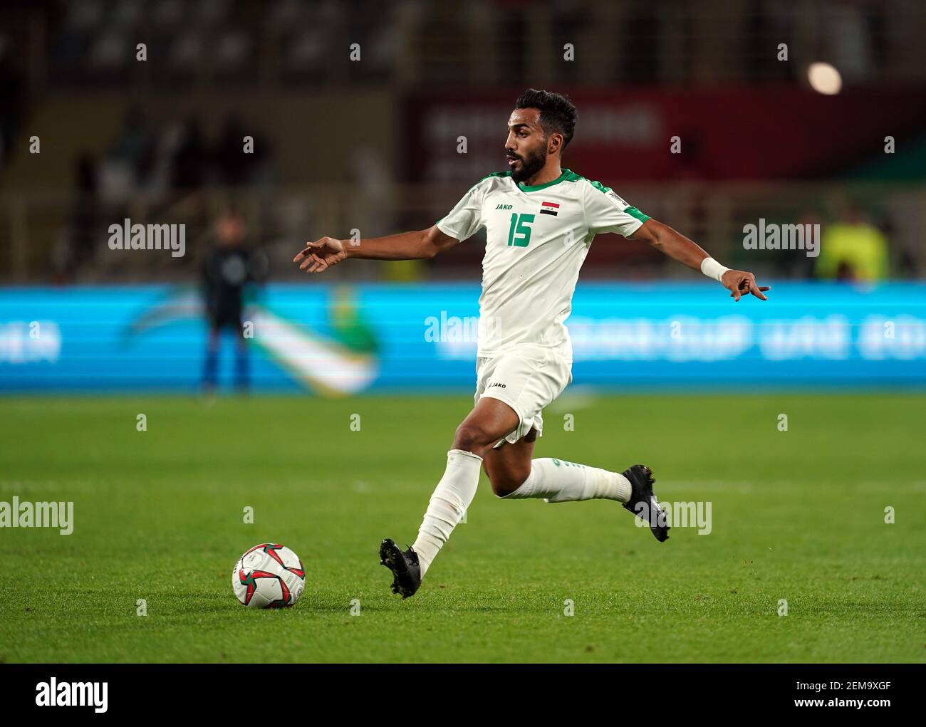 January 22, 2019 : Ali Husni of Iraq during Qatar v Iraq at the Zayed ...