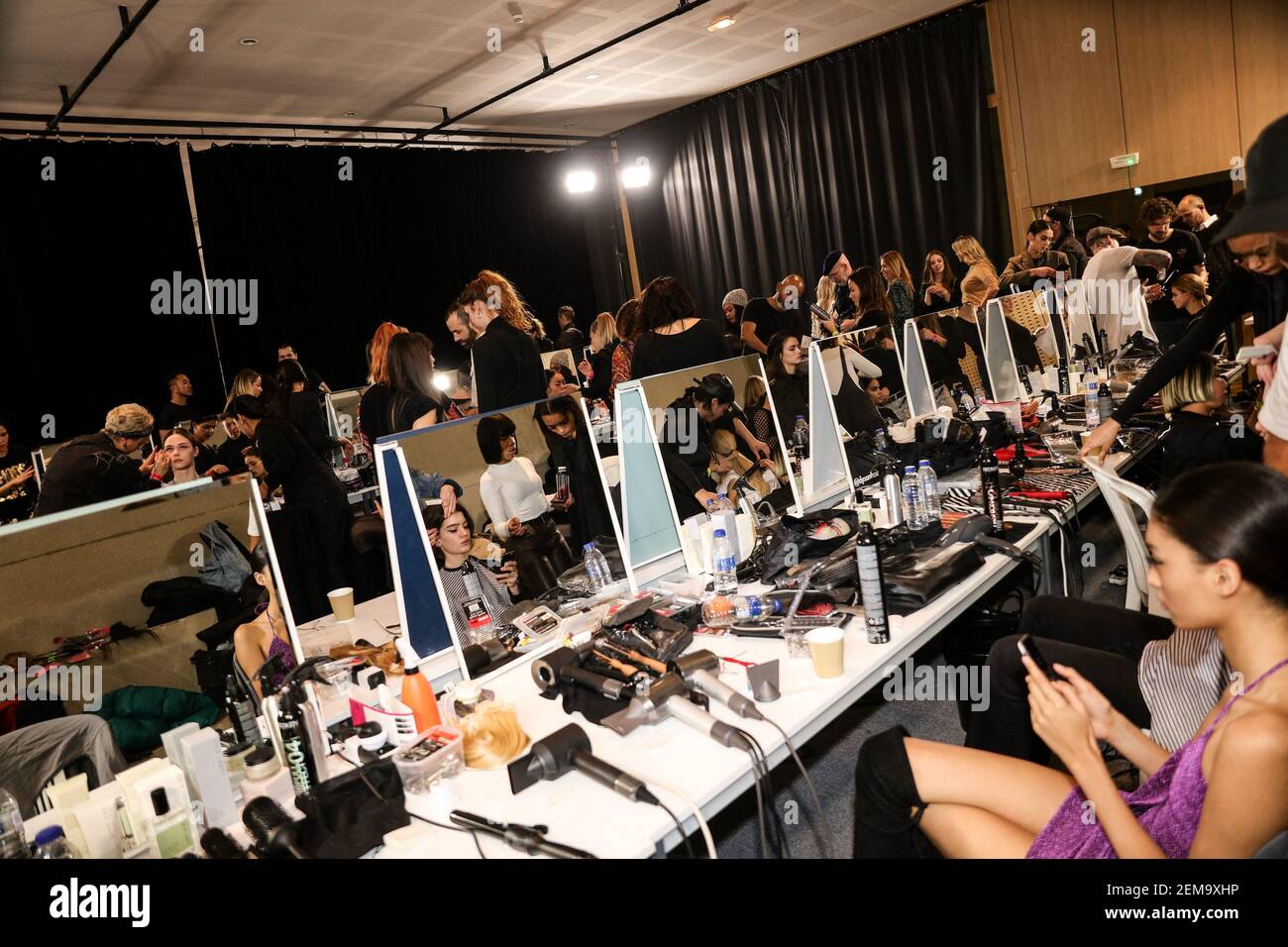 Models at the Ralph & Russo backstage during Paris Fashion Week Haute ...