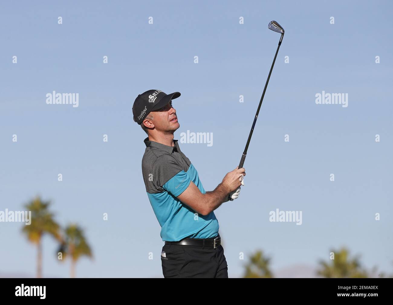 January 18, 2019 Martin Laird hits a tee shot on the 17th hole during ...