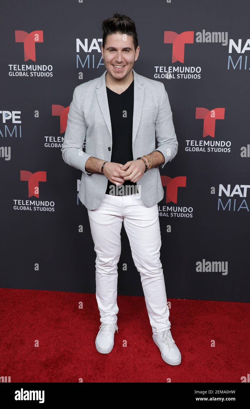 MIAMI BEACH, FL - JANUARY 22: Chef James Tahhan arrives at Telemundo ...