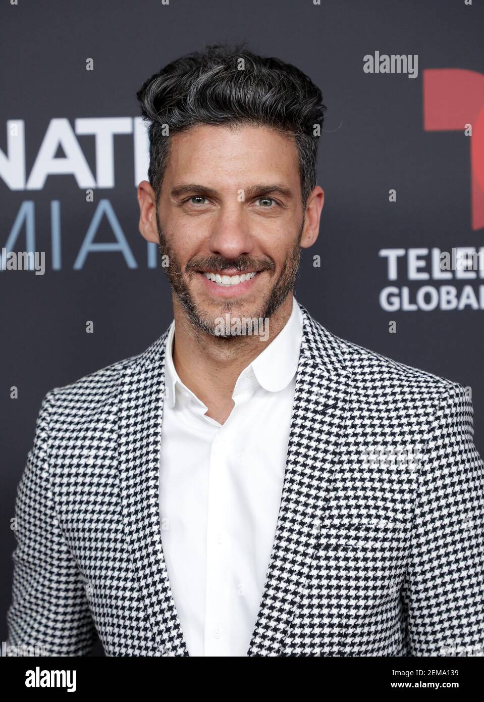 MIAMI BEACH, FL - JANUARY 22: Erick Elias arrives at Telemundo Global ...