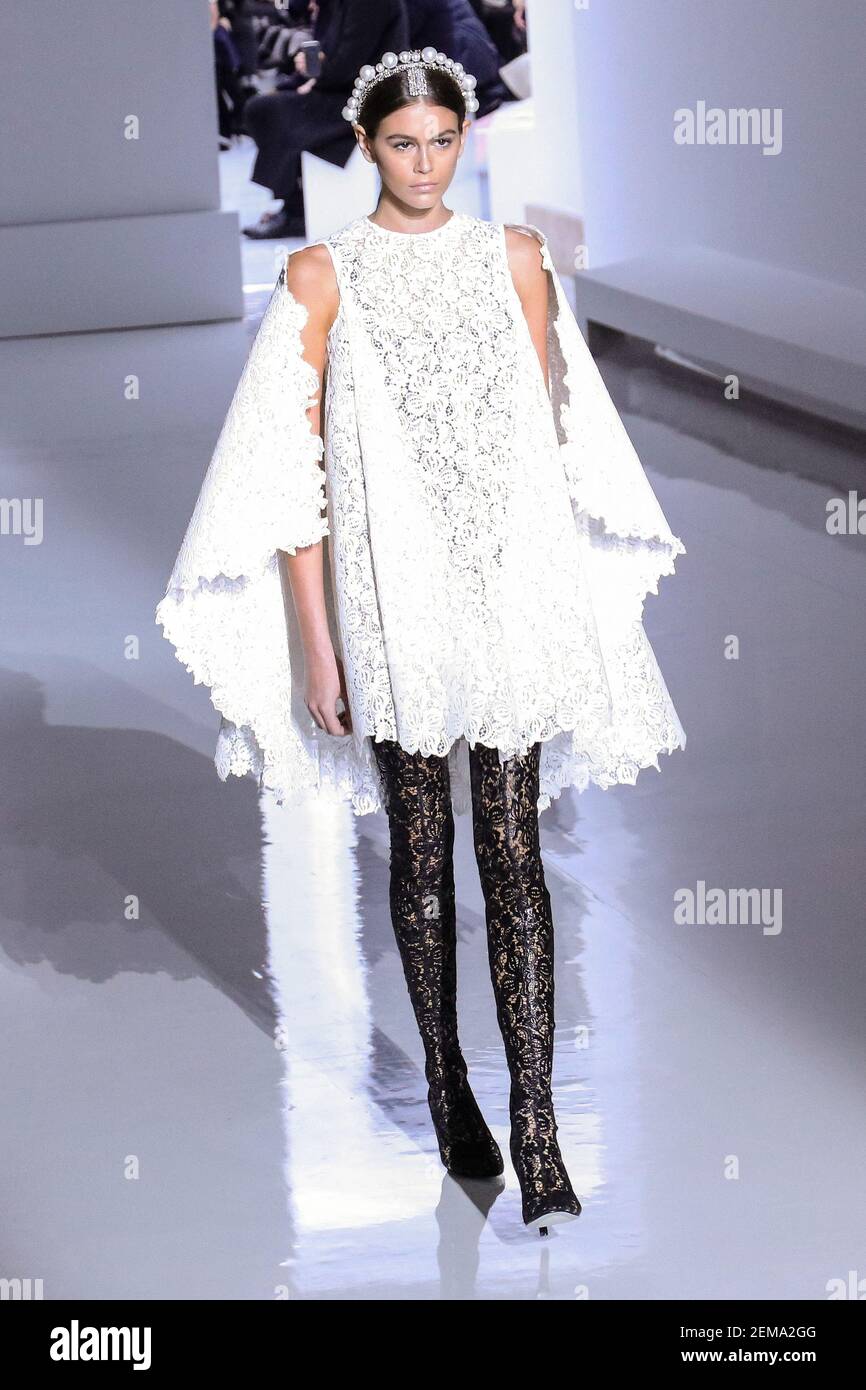 A model walks the Givenchy runway during Paris Fashion Week Haute ...